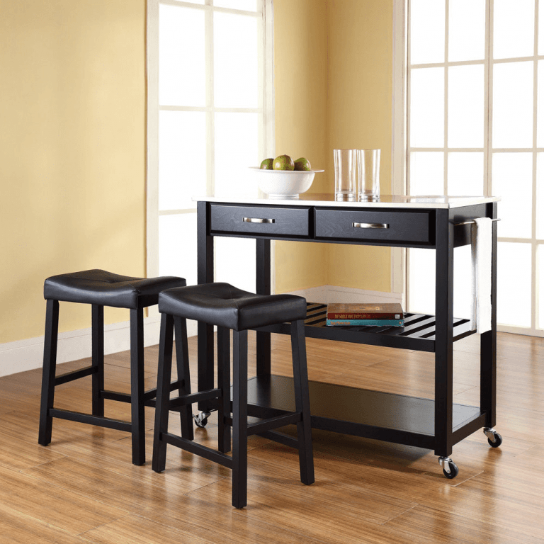 Kitchen Island Cart with Stools - EasyHomeTips.org