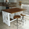 Rustic Kitchen Island on Wheels - EasyHomeTips.org