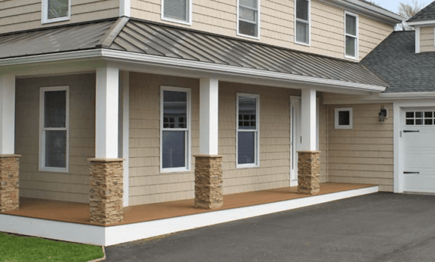 DIY Stone Porch Posts Wraps