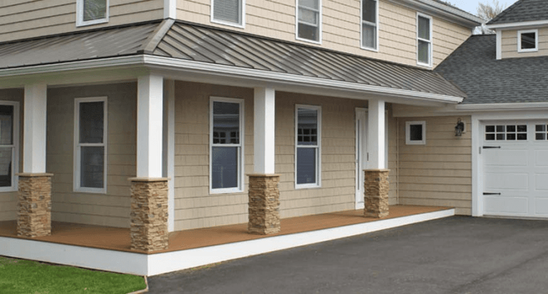 DIY Stone Porch Posts Wraps - EasyHomeTips.org