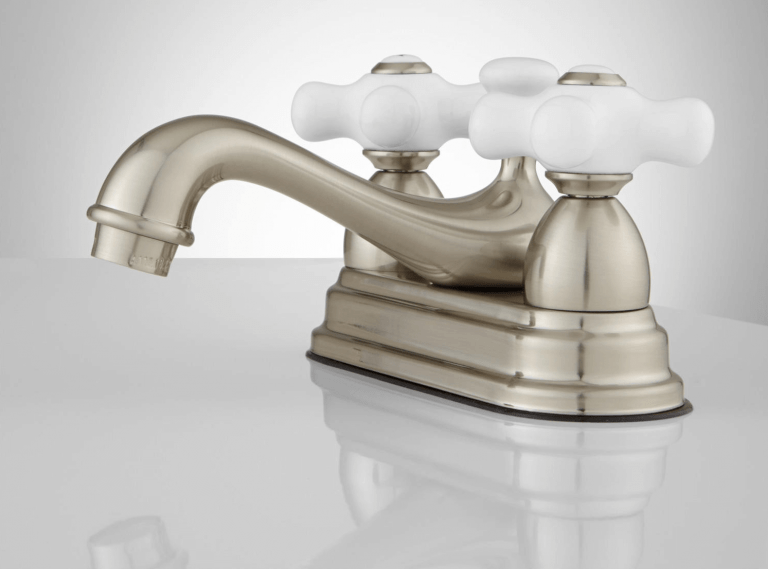 Bathroom Faucets White Porcelain Handles Detail - EasyHomeTips.org