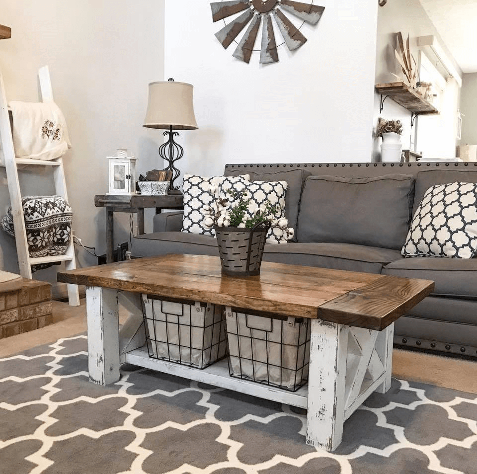 Farmhouse Coffee Table For Living Room Decoration EasyHomeTips Farmhouse Coffee Table For Living Room Decoration EasyHomeTips
